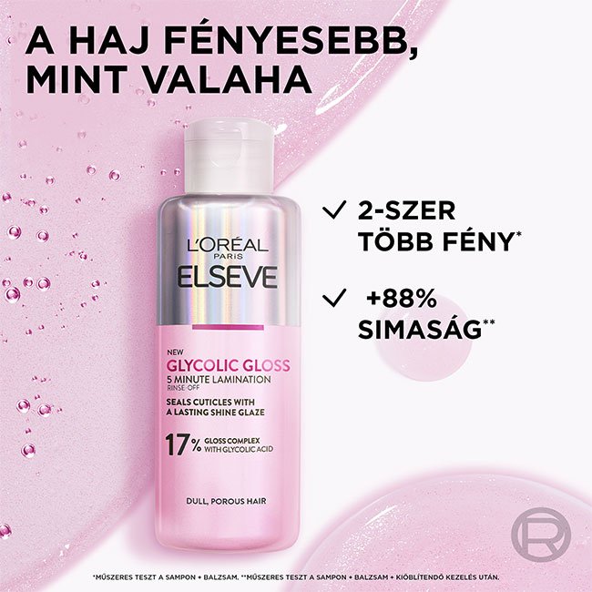 Glycolic Gloss Elvive hajlaminálás – L'Oréal Paris